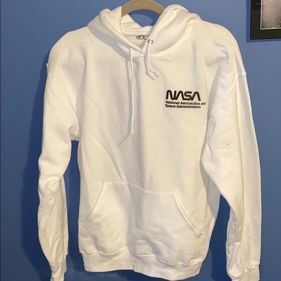 Tops | Nasa White Hoodie | Poshmark